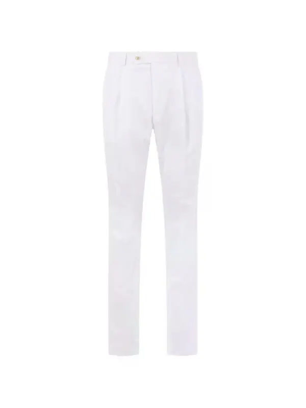 Caruso Buttoned Straight-leg Trousers