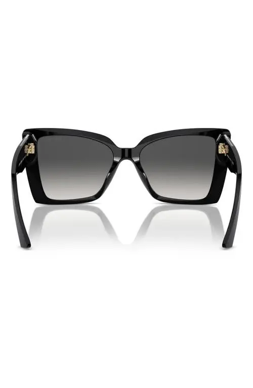 JIMMY CHOO 54mm Butterfly Sunglasses - Black/gradient Grey