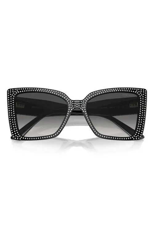 JIMMY CHOO 54mm Butterfly Sunglasses - Black/gradient Grey