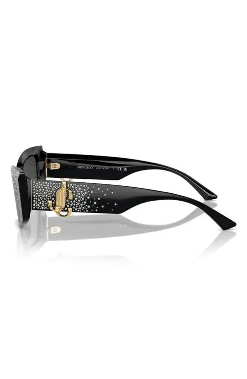 JIMMY CHOO 55mm Pillow Sunglasses - Black/dark Grey