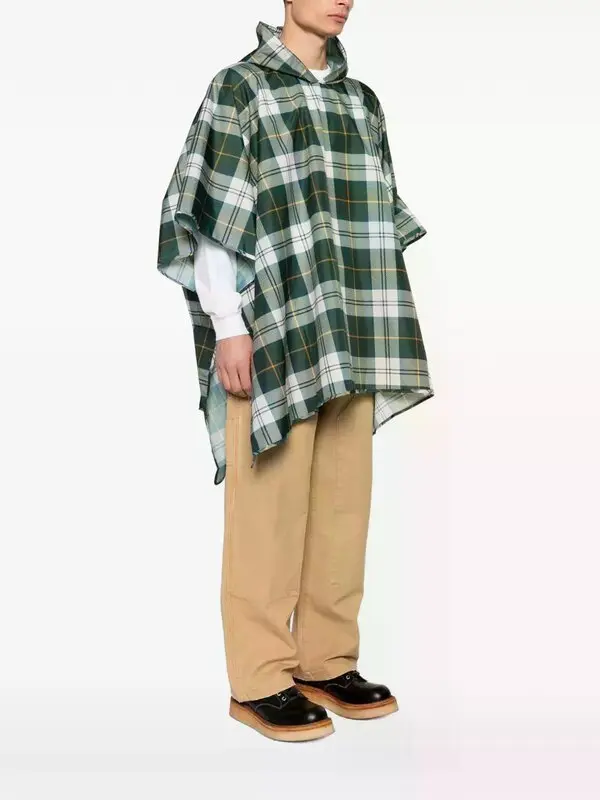 Barbour Tartan-pattern Hooded Poncho