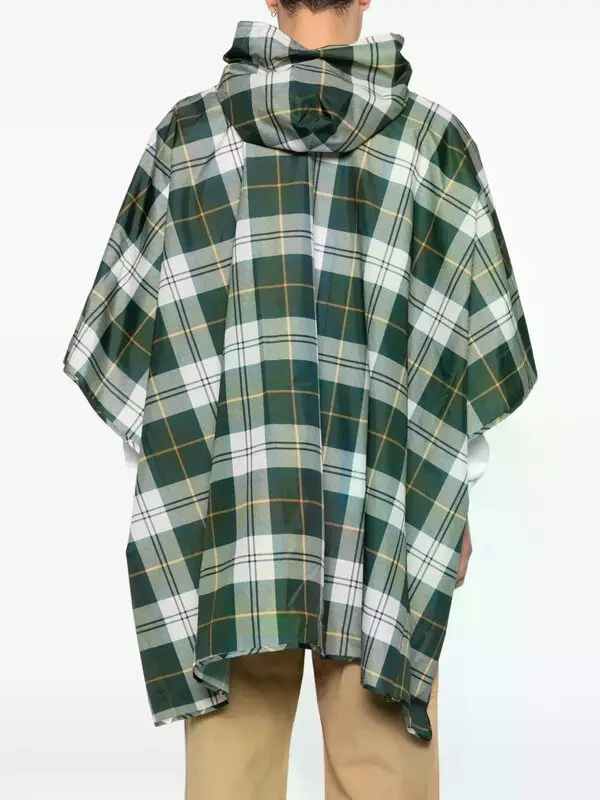 Barbour Tartan-pattern Hooded Poncho