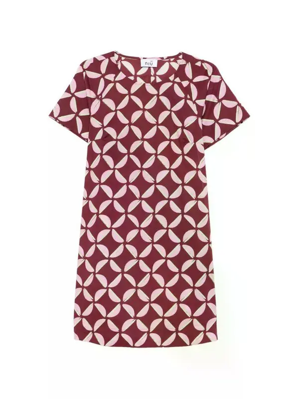 NIU Geometric-print Mini Dress - Purple