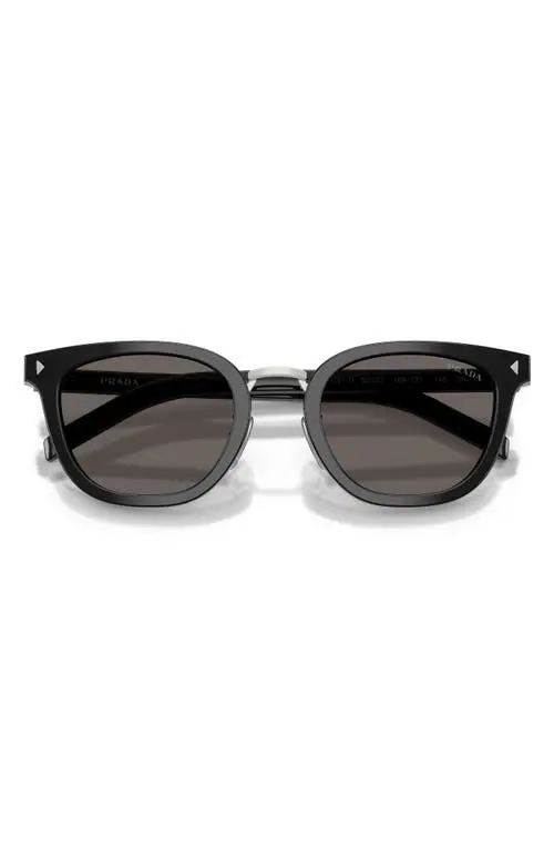 Prada 49mm Cat Eye Sunglasses - Black/dark Grey