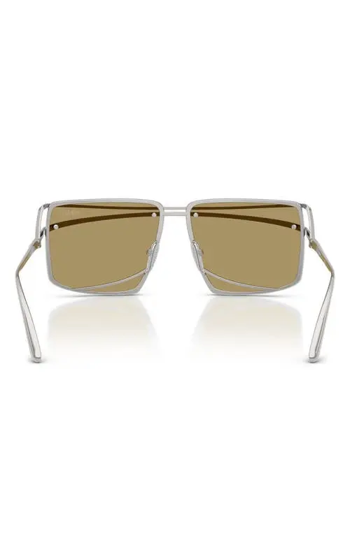 Prada 58mm Irregular Sunglasses - Silver Vintage/green Olive
