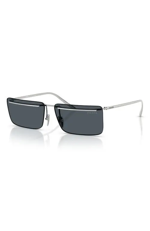 Prada 60mm Rectangular Sunglasses