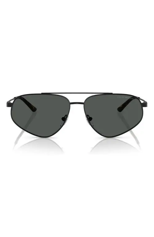 Emporio Armani 59mm Square Sunglasses - Matte Black/dark Grey