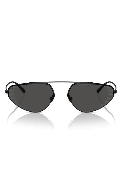 SCUDERIA FERRARI 58mm Irregular Sunglasses - Matte Black/grey