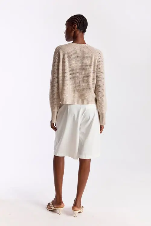 BRODIE CASHMERE Natalie Deep V Cashmere Cardigan