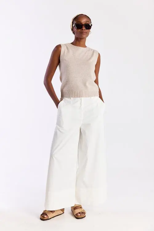 BRODIE CASHMERE 100% Cashmere Crew Neck Tank