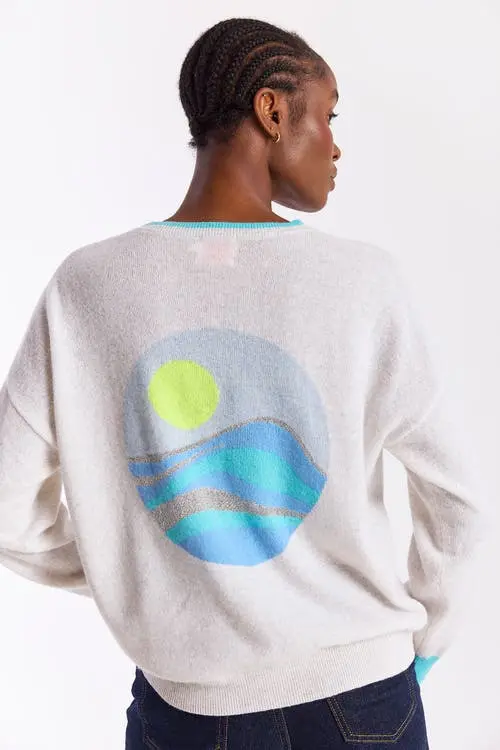 BRODIE CASHMERE Coastal Cashmere Crewneck Sweater