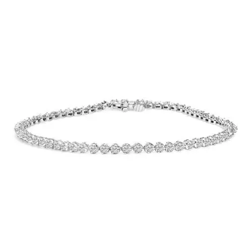 HAUS OF BRILLIANCE 925 Sterling 2.0 Cttw Diamond Tennis Bracelet - Silver