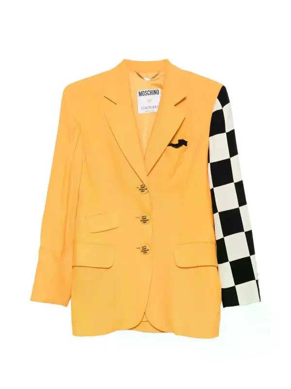 Moschino 2000s Checkered Jacket - Orange