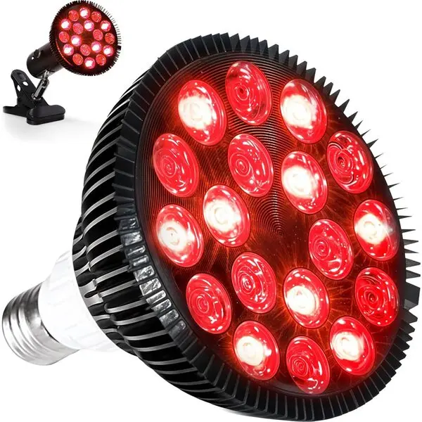 LIFEPRO Infraglow Near Infrared & Red Light Therapy Lamp Near Infrared Bulb - Black