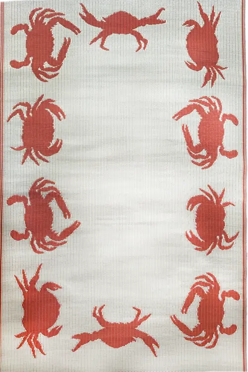 MAD MATS Crab Rug - Orange Cream - 6'x9'