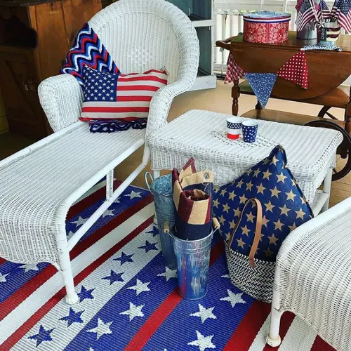 MAD MATS Cheers Red White & Blue Rug