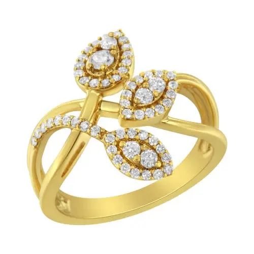 HAUS OF BRILLIANCE 10k Gold 1/2 Cttw Diamond Ring - Yellow Gold