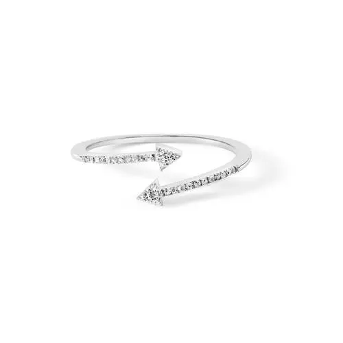 HAUS OF BRILLIANCE 1/5 Cttw Diamond Arrow Ring Sterling - Silver