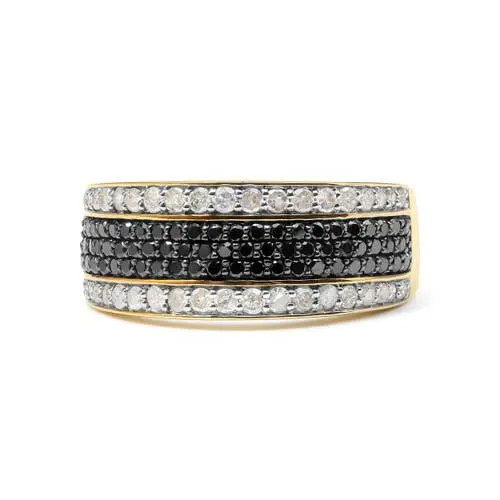 HAUS OF BRILLIANCE 14k Yellow Gold Plated Silver Diamond Band - Yellow Gold Over Silver