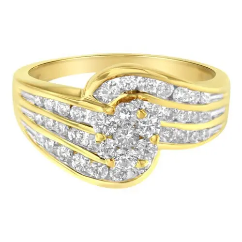HAUS OF BRILLIANCE 14k 1 1/2 Cttw Diamond Cocktail Bypass Ring - Yellow Gold