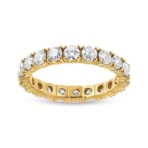 HAUS OF BRILLIANCE 14k 2.00 Cttw Round Cut Diamond Eternity Band - Yellow Gold