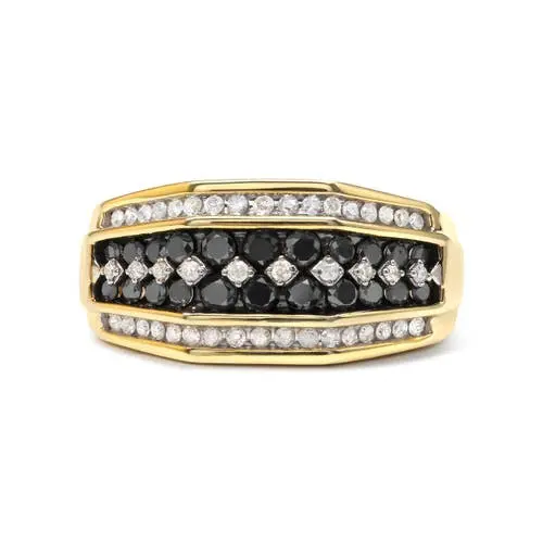 HAUS OF BRILLIANCE 14k Yellow Gold Plated Silver 1.5 Ctw Diamond Cluster Ring - Yellow Gold Over Silver