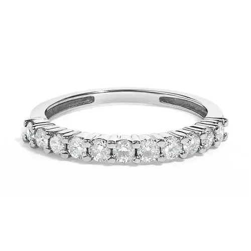 HAUS OF BRILLIANCE 1/2 Cttw Diamond Band Ring - Silver