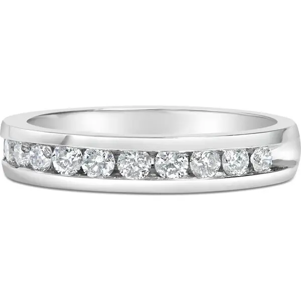HAUS OF BRILLIANCE Igi Certified 18k Gold 1/2ctw Diamond Eternity Wedding Band Ring - White Gold