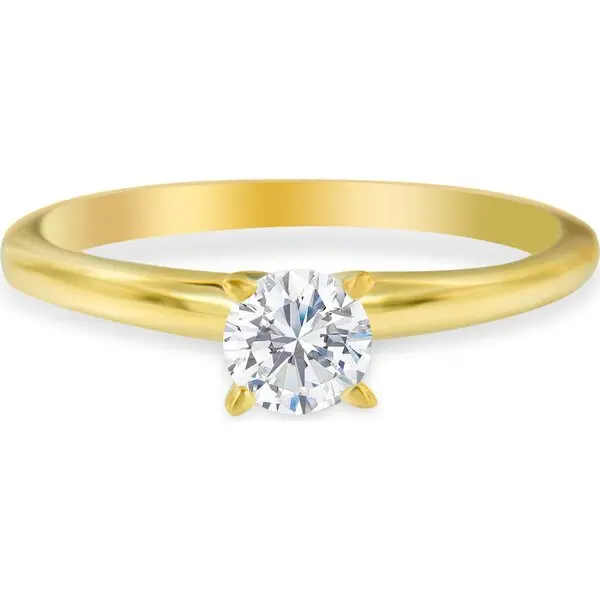 HAUS OF BRILLIANCE Gia Certified 14k Gold 1/2 Cttw Diamond Solitaire Engagement Ring - Yellow Gold