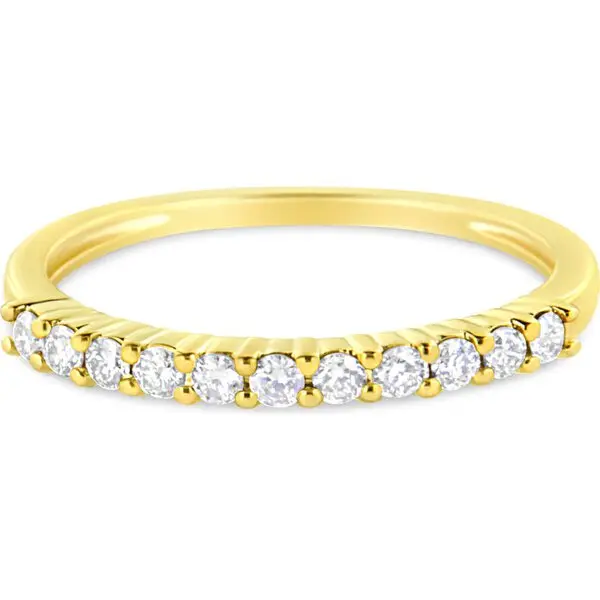 HAUS OF BRILLIANCE Igi Certified 1/4 Cttw Diamond 10k Gold Fluted Band Style Ring - Yellow Gold