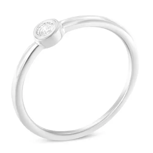 HAUS OF BRILLIANCE Miracle-set Diamond Round Shaped Promise Ring - Silver