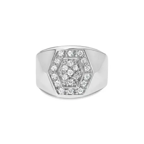 HAUS OF BRILLIANCE 1/2 Cttw Multi-diamond Hexagon Frame Ring - Silver