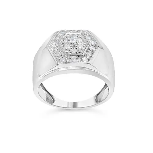 HAUS OF BRILLIANCE 1/2 Cttw Multi-diamond .925 Sterling Ring