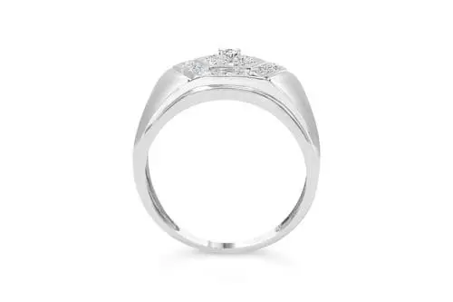 HAUS OF BRILLIANCE 1/2 Cttw Multi-diamond .925 Sterling Ring