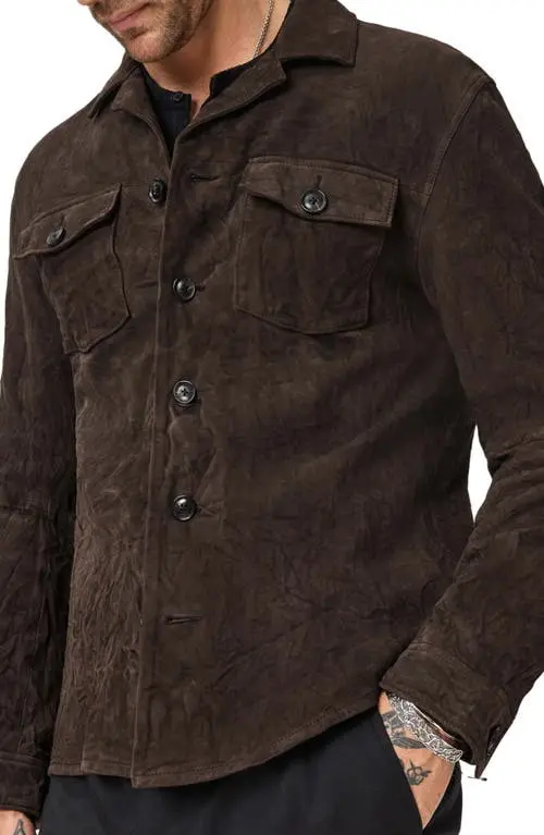 John Varvatos Jesse Suede Shirt Jacket