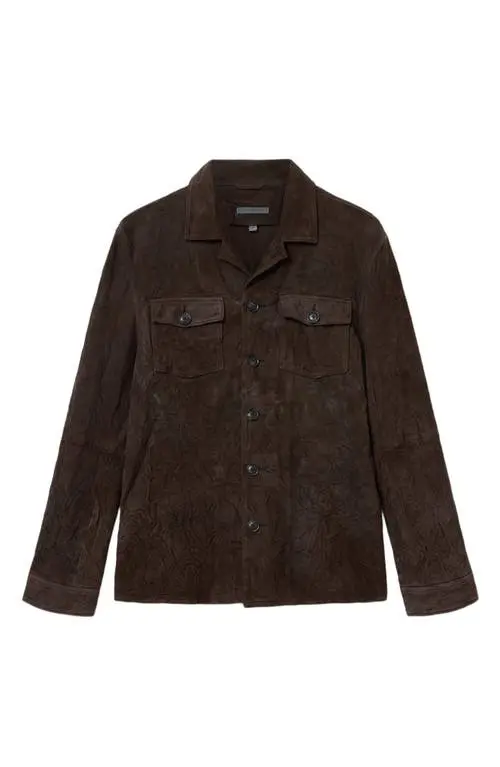 John Varvatos Jesse Suede Shirt Jacket