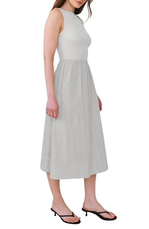 Bella Dahl Mixed Media Sleeveless Midi Dress