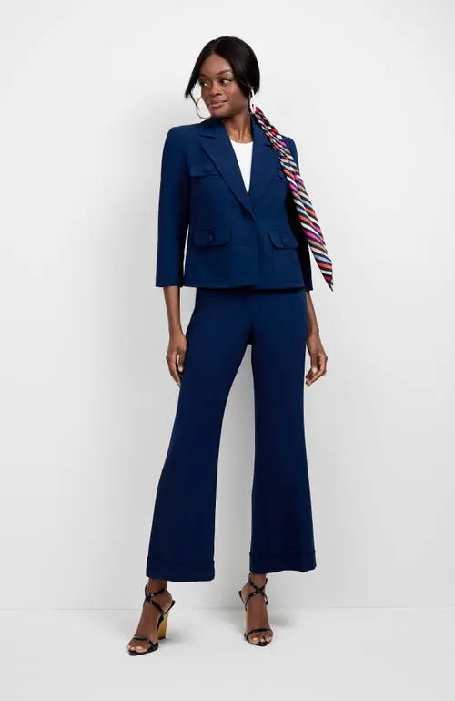Trina Turk Bicocca Cropped Jacket With Notched Lapels