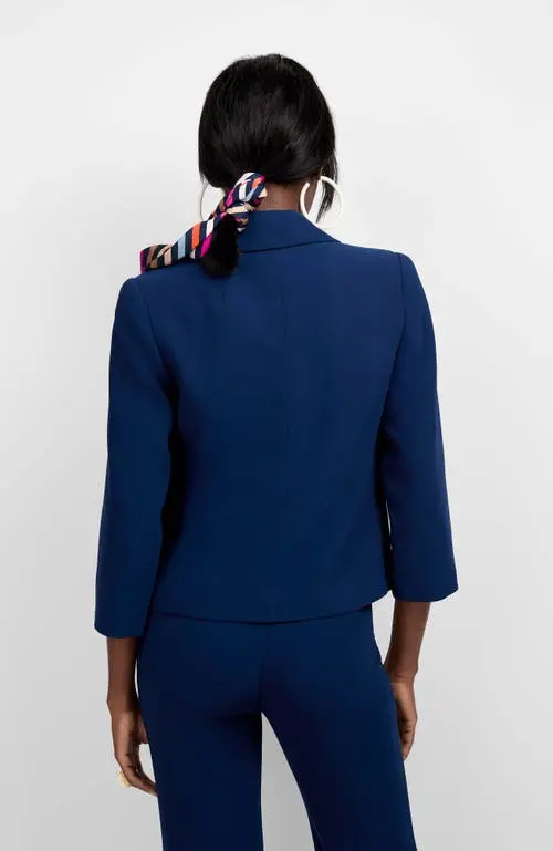Trina Turk Bicocca Cropped Jacket With Notched Lapels