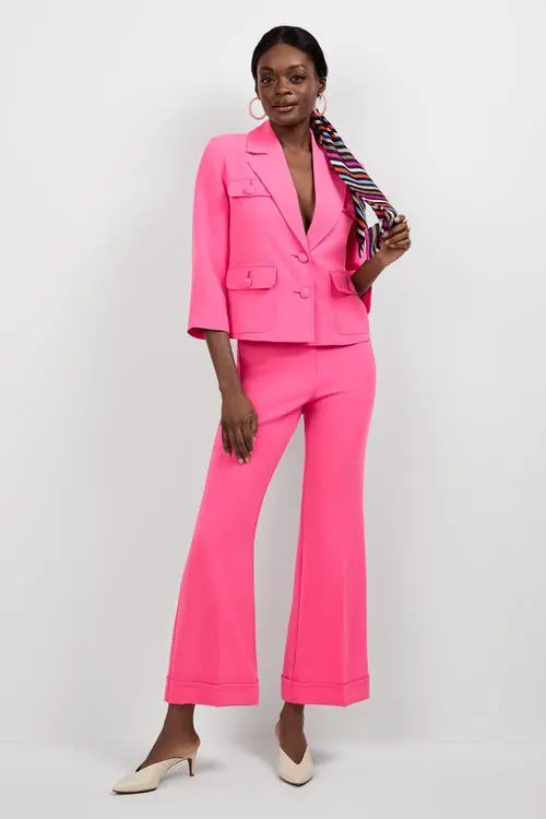 Trina Turk Bicocca Cropped Jacket With Notched Lapels