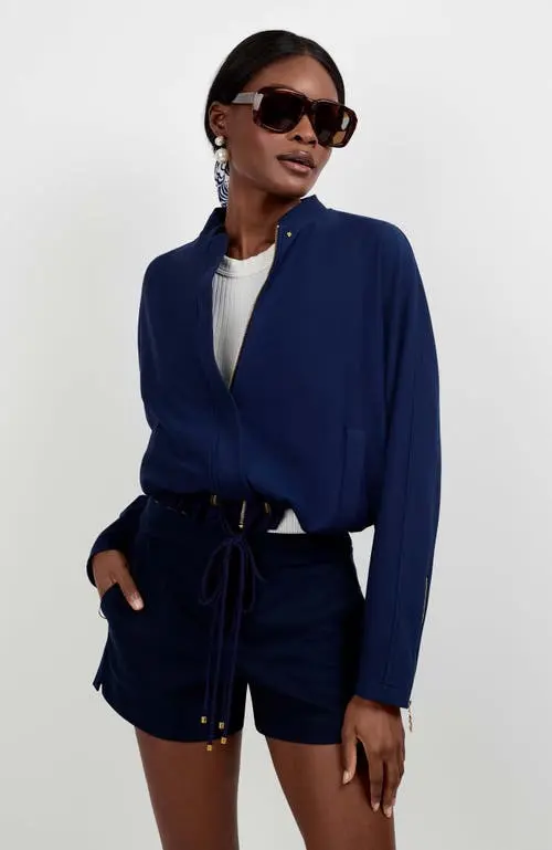 Trina Turk Vignetta Ponte Bomber Jacket