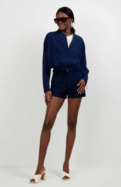 Trina Turk Vignetta Ponte Bomber Jacket