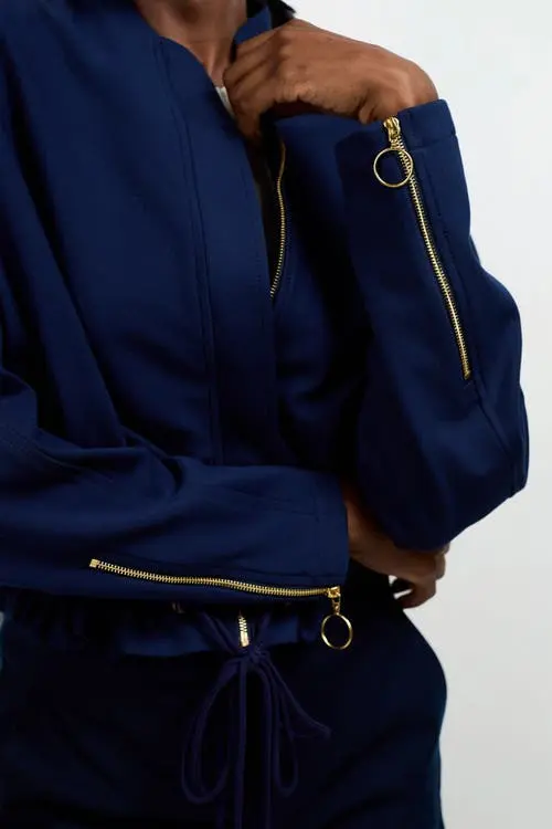Trina Turk Vignetta Ponte Bomber Jacket