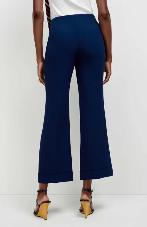 Trina Turk Loren Cuffed Flare Leg Pants - Ink