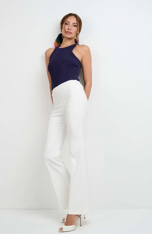 Trina Turk Jacoba Slim-fit Bootcut Pants - Whitewash