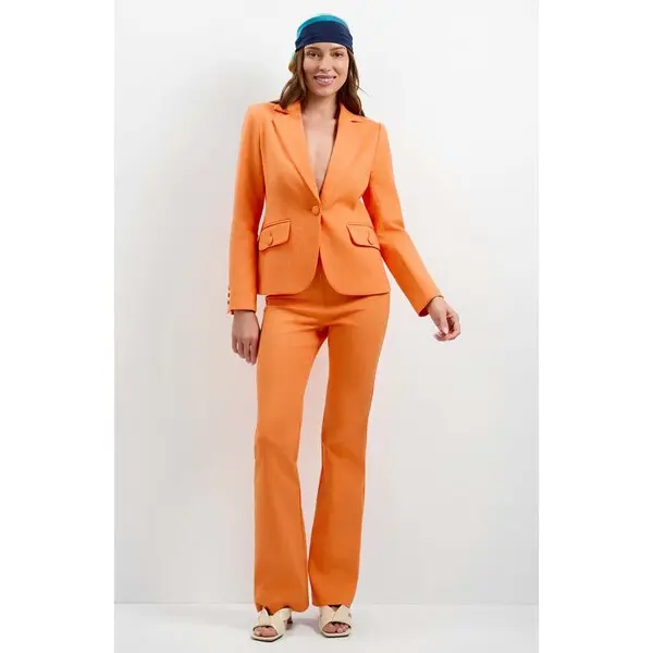 Trina Turk Incanta Fitted Blazer - Aulenti Orange