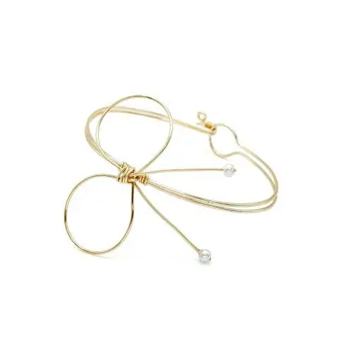 ALEGRIA ACCESSORIES Plated Bow Cuff Bracelet - Gold