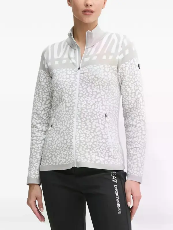 NEWLAND Animal Print Zipped Jacket - Grey