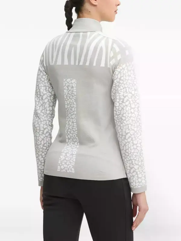 NEWLAND Animal Print Zipped Jacket - Grey