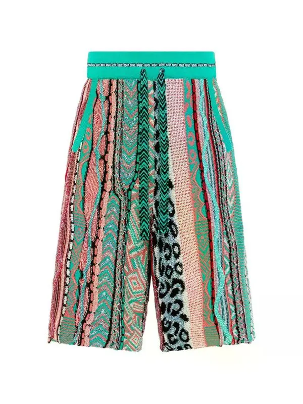 LANEUS Knitted Patterned Shorts